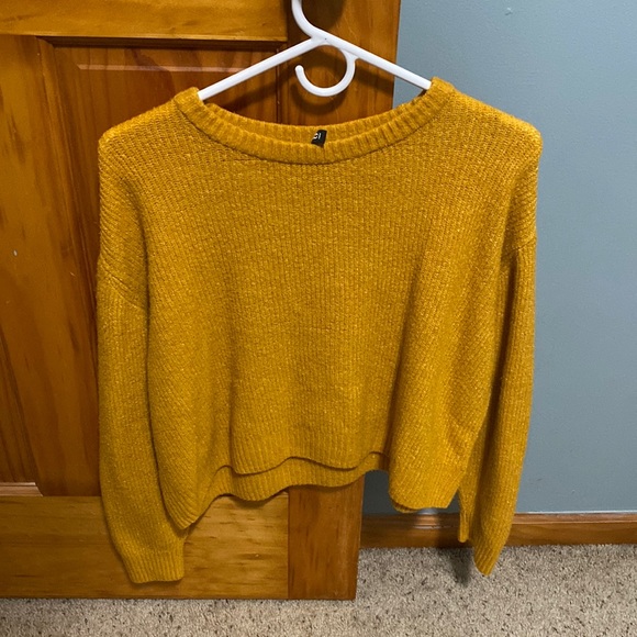 Divided | Sweaters | Yellow Cropped Sweater | Poshmark